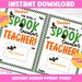 Halloween Teacher Gift Card Holder Printable Fall Teacher - Etsy