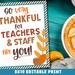 Teacher Appreciation Sign Printable Thankful for You Fall Sign Staff ...