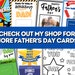 Fathers Day Gift Card Holder Printable Fathers Day Card - Etsy