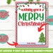 Printable Gift Card Holder Christmas Merry (Download Now) - Etsy