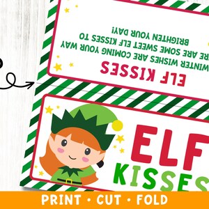 Elf Kisses Treat Bag Topper for Kids | Holiday Goodie Instant Download ...