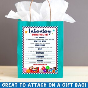 Laboratory Survival Kit Tag Laboratory Medical Gifts Lab Tech Gift ...