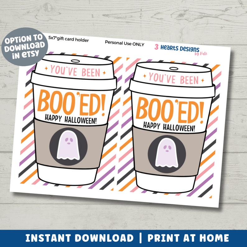 Editable Halloween Coffee Gift Card Holder | Printable Teacher ...