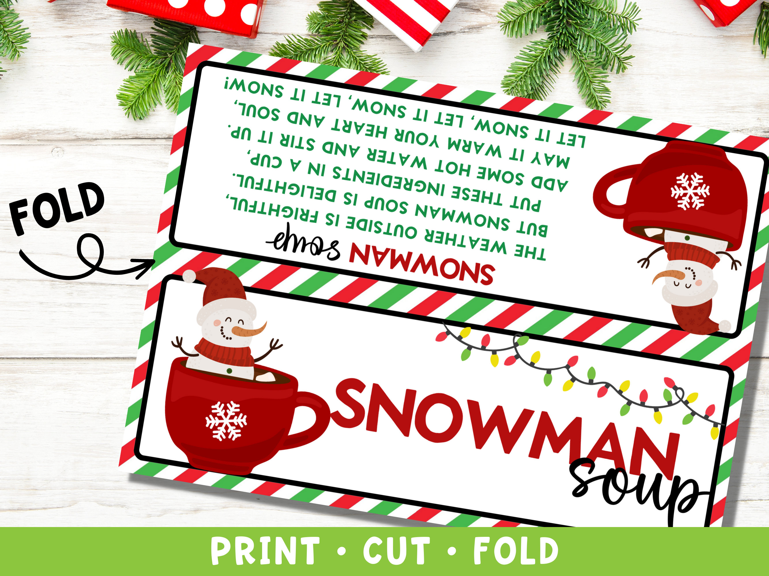 Snowman Soup Treat Bag Topper for Hot Cocoa Gift | Christmas Class ...
