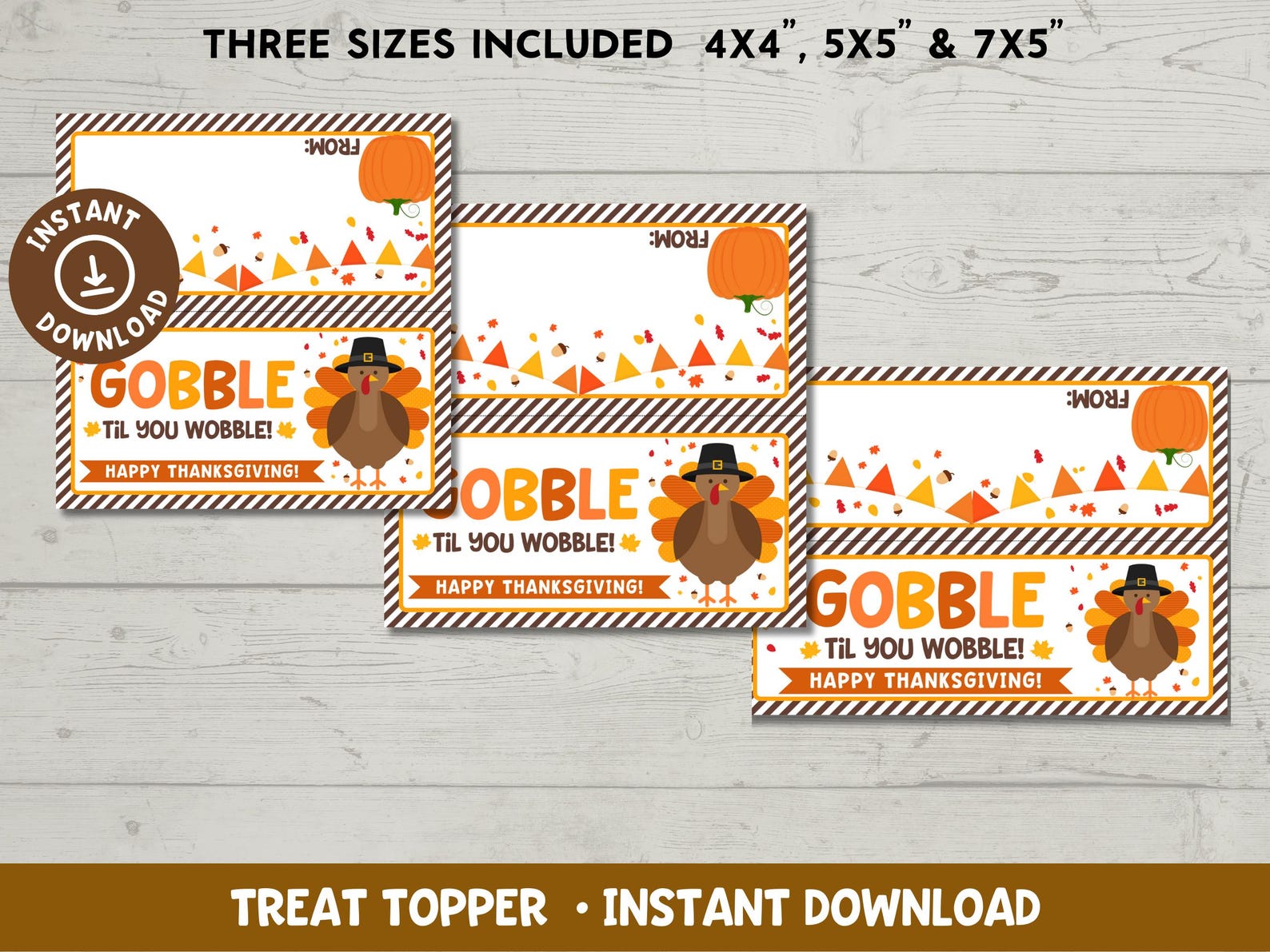 Fall Goodie Bag Toppers | Thanksgiving Treat Tags | Digital Cookie ...