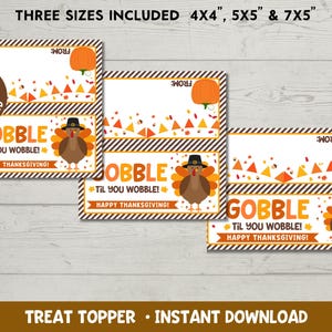 Fall Goodie Bag Toppers | Thanksgiving Treat Tags | Digital Cookie ...