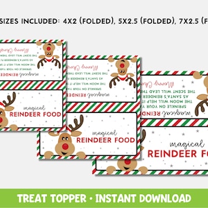 Magic Reindeer Food Treat Bag Topper Printable | Holiday Classroom ...