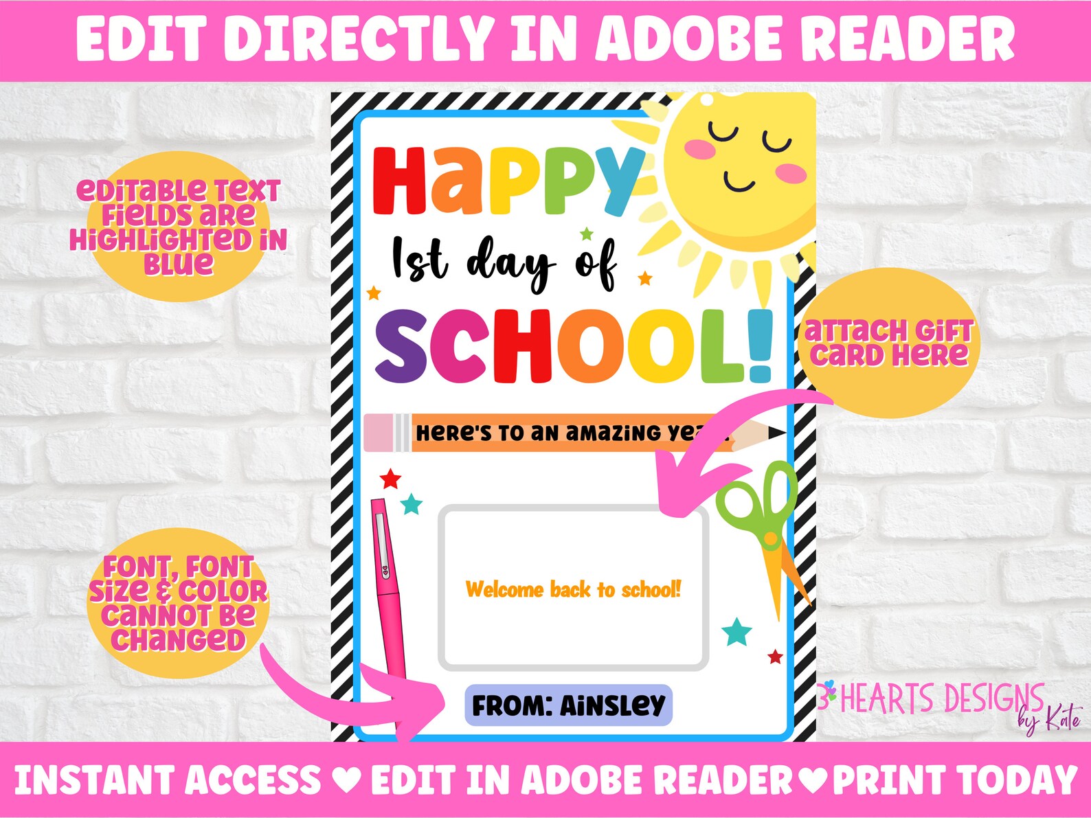 Back to School Gift Card Holder | Happy First Day of School Gift for ...