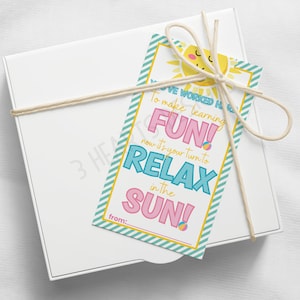 Printable Teacher Appreciation Gift Tag for End of Year and Summer ...