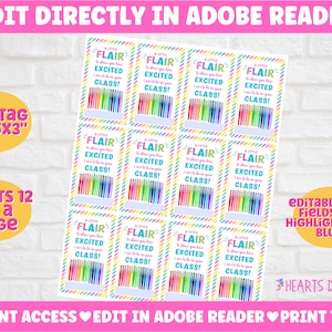 Back to School Teacher Gift Tag | First Day of School Printable | Flair ...