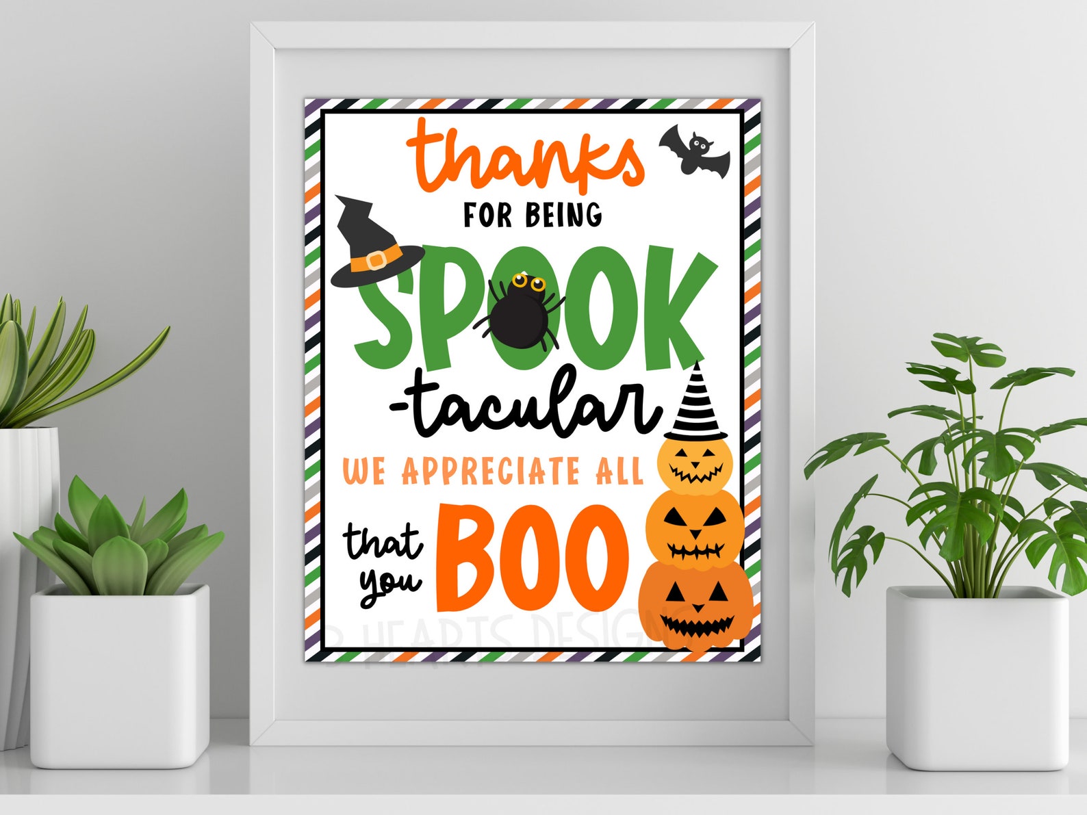 Halloween Appreciation Sign Printable Thanks for Being - Etsy