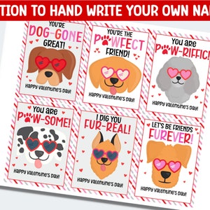 Editable Classroom Valentines | Puppy Printable Valentines | Valentines ...
