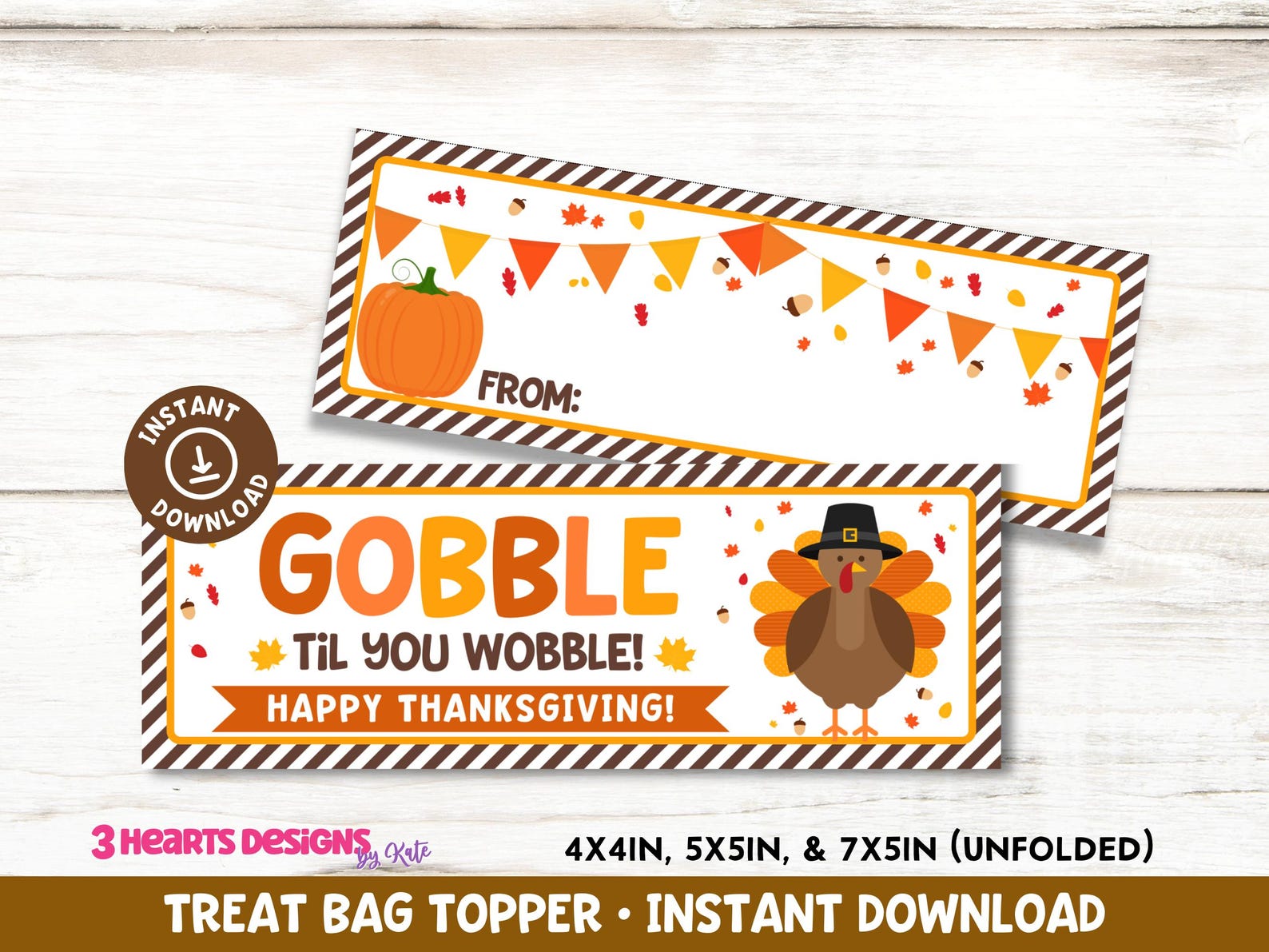 Fall Goodie Bag Toppers | Thanksgiving Treat Tags | Digital Cookie ...