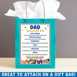 Dad Survival Kit Printable | Happy Fathers Day Funny Gift for Dad ...