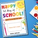 Back to School Gift Card Holder Happy First Day of School - Etsy