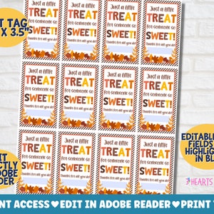 Printable Fall Appreciation Gift Tag for Teachers, Staff, Friends, and ...