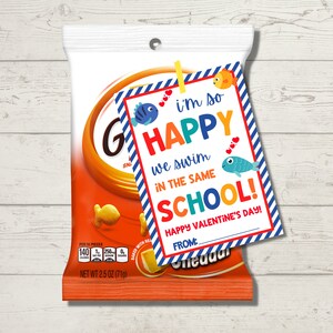 Goldfish Valentine Cards Printable Valentines Day Fish Gift Tag ...