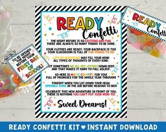 Back to School Ready Confetti First Day of School Gift - Etsy