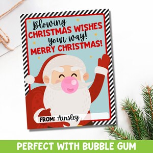 Bubble Gum Christmas Tags | Printable Holiday Gift Tags | Instant ...
