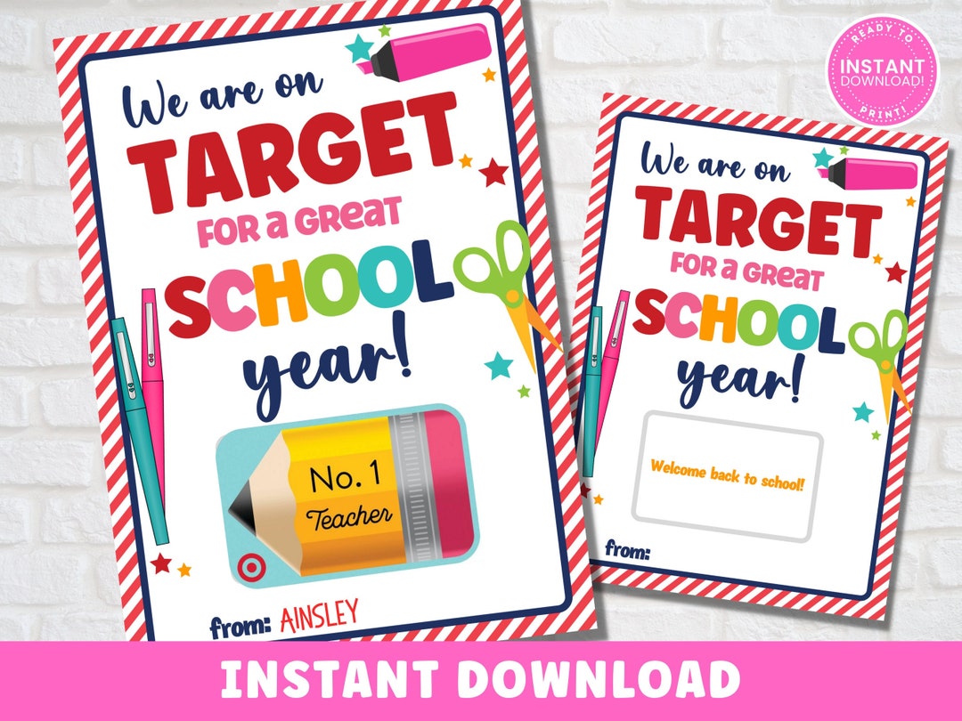 Back to School Teacher Gift Card Holder Printable | Teacher School ...