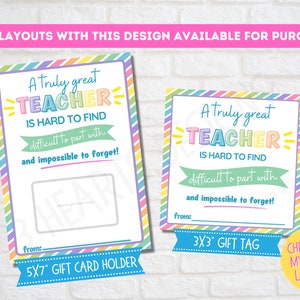 Teacher Appreciation Gift Tag | Amazing Teacher Gift Tag | End of ...