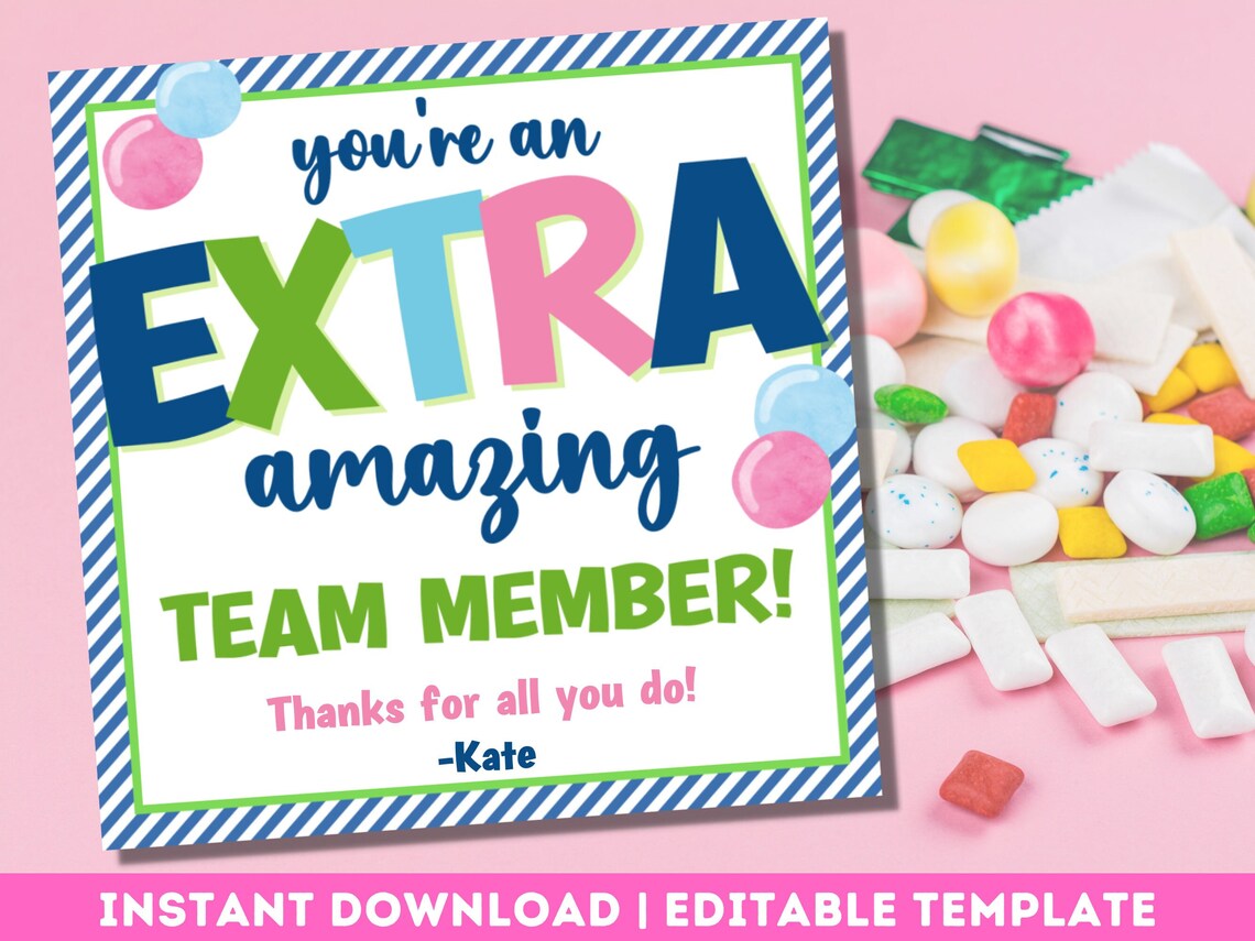 Team Appreciation Gift Tag Printable Employee Appreciation - Etsy
