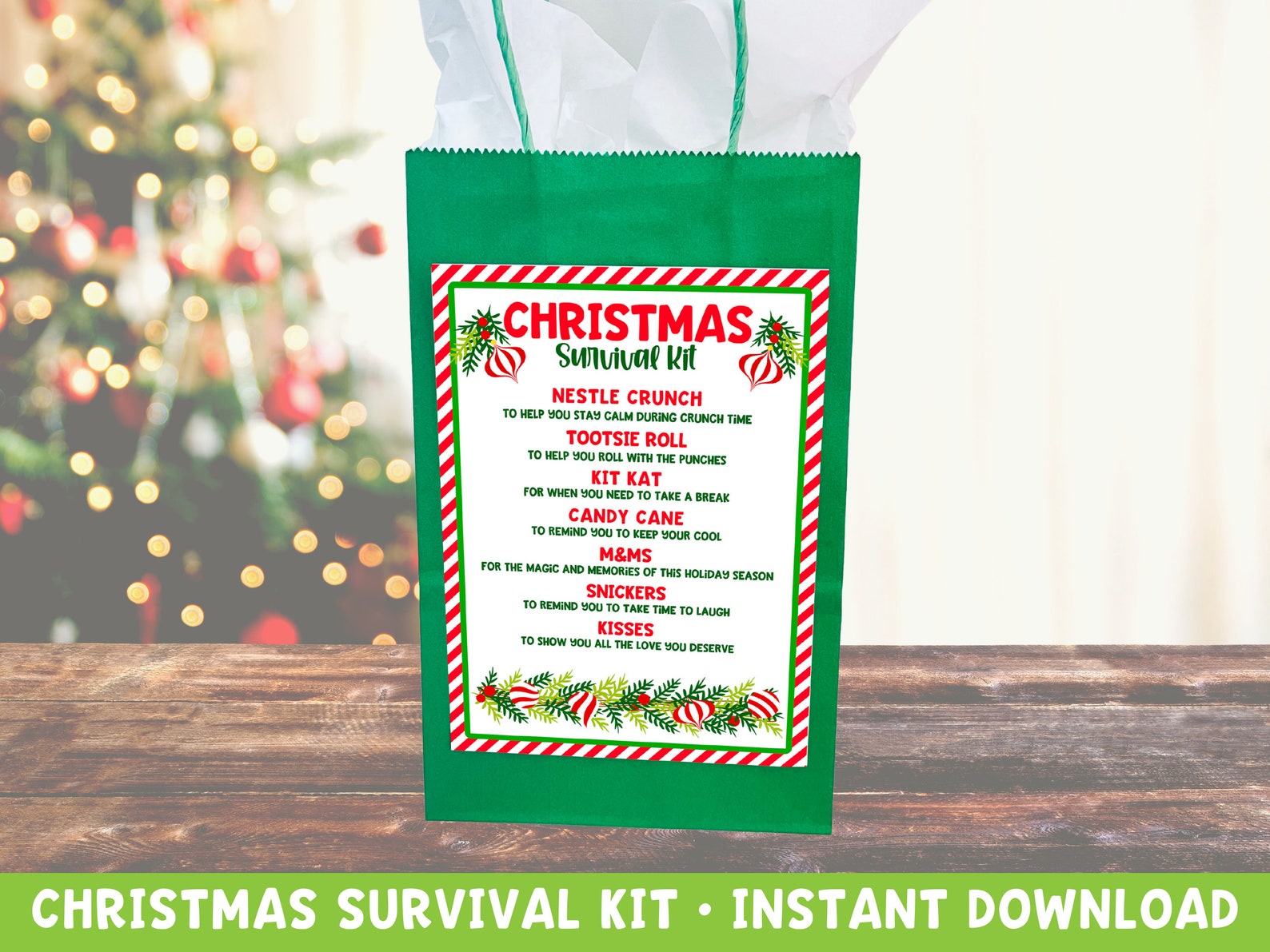 Christmas Survival Kit Printable Staff Christmas Gift - Etsy