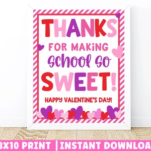 Valentines Day Sign Printable Dessert Table Sign Teacher Appreciation ...