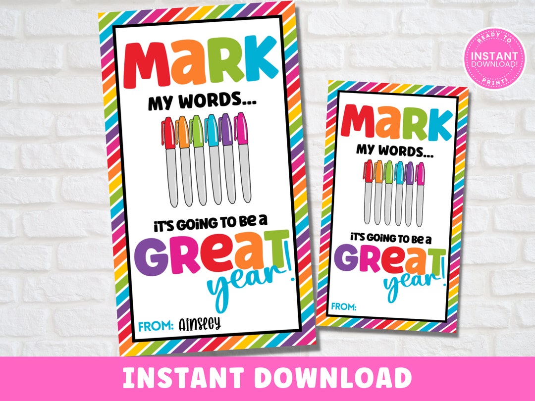 Back to School Gift Tag Printable | First Day of School Teacher Gift ...