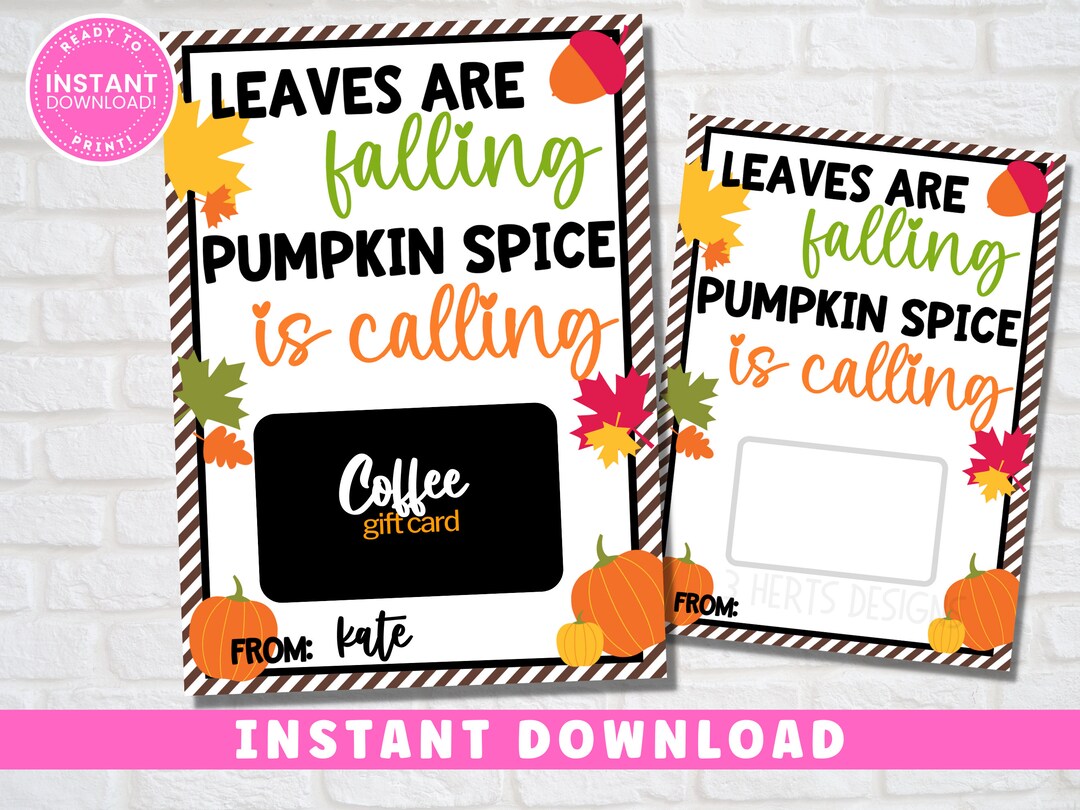 Printable Coffee Gift Card Holder for Teacher Staff Appreciation ...