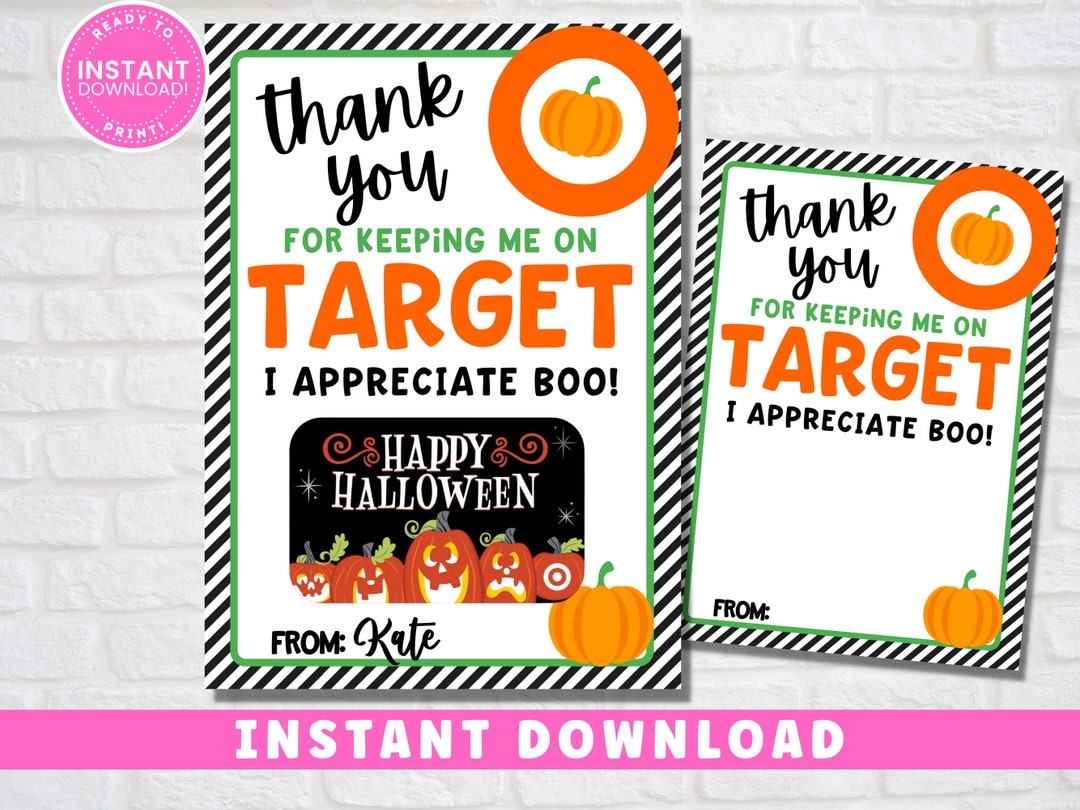 Halloween Teacher Appreciation Gift Card Holder Printable | Staff Nurse ...