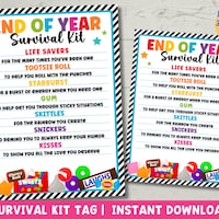 Editable Middle School Survival Kit Gift Tags, Back to School Gift Tag ...