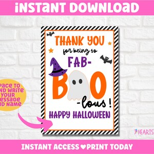 Halloween Favor Tag | Teacher Appreciation Thank You Gift | Halloween ...
