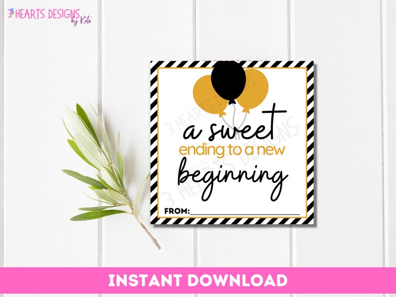 Graduation Gift Tag Printable | Sweet Ending to A New Beginning ...