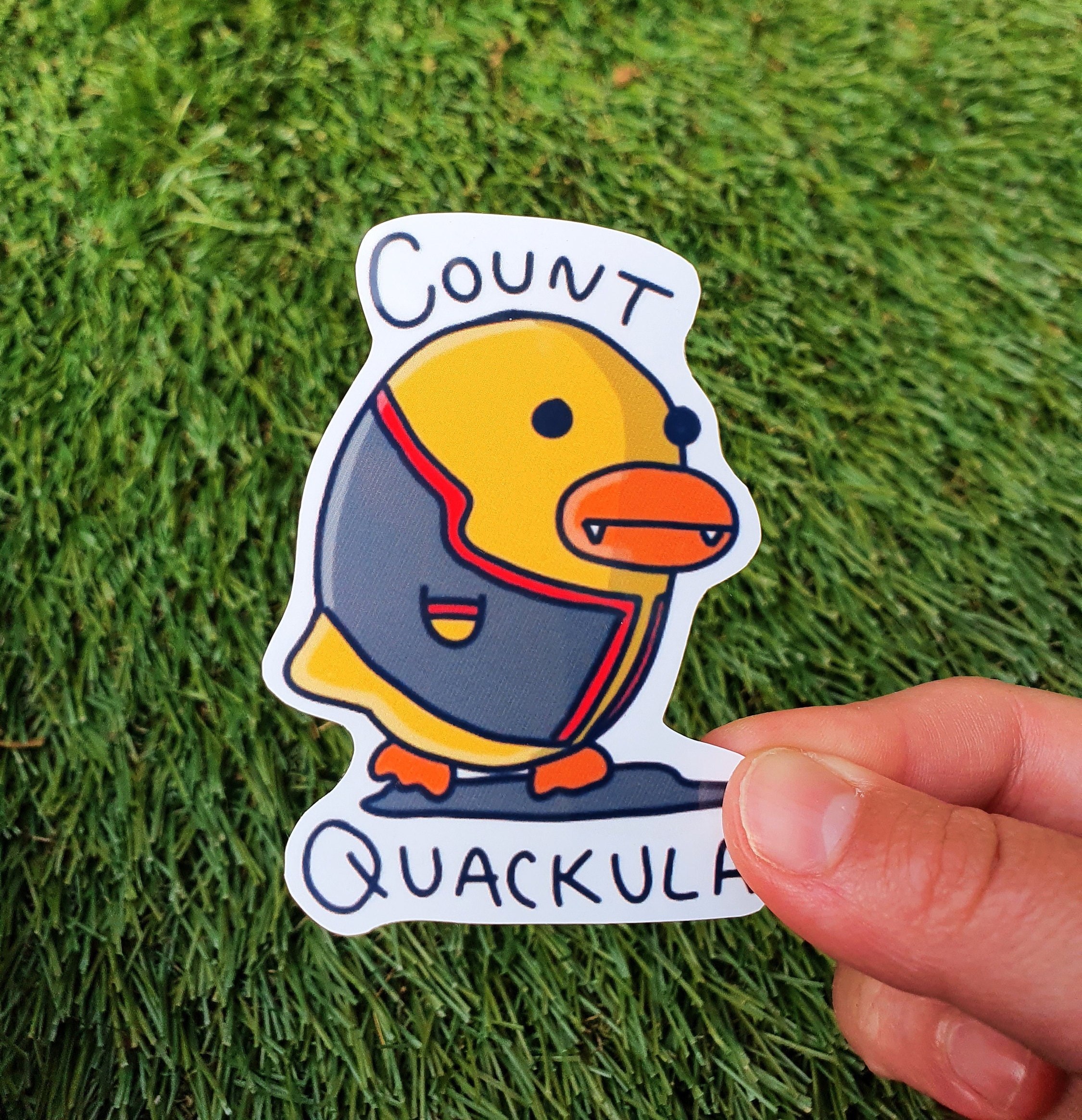 Count Quackula Duck Sticker Duck Pun Funny Ducks Glossy - Etsy UK