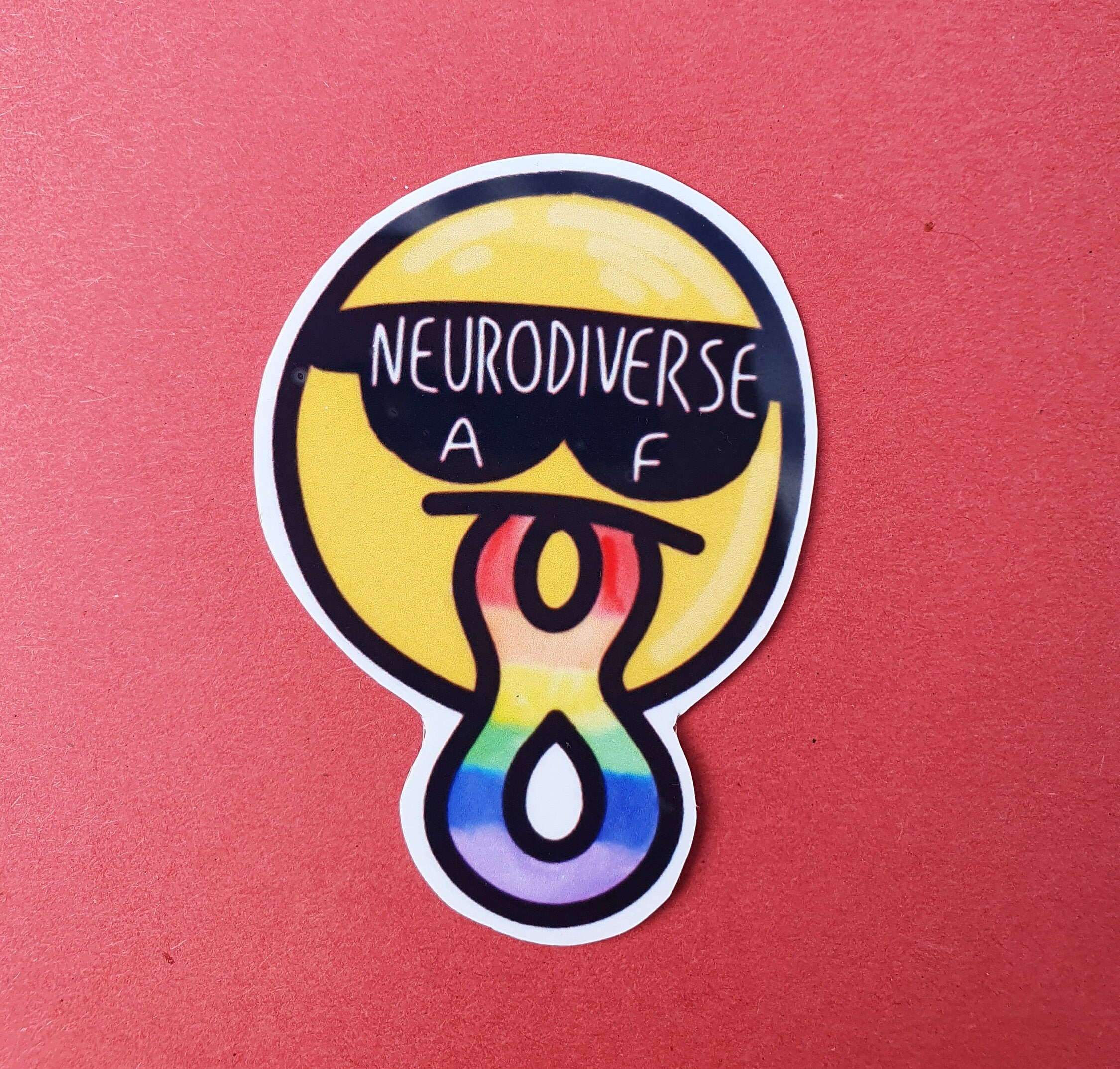 Neurodivergent Emoji Sticker. Neurodiverse AF ADHD Autism - Etsy UK