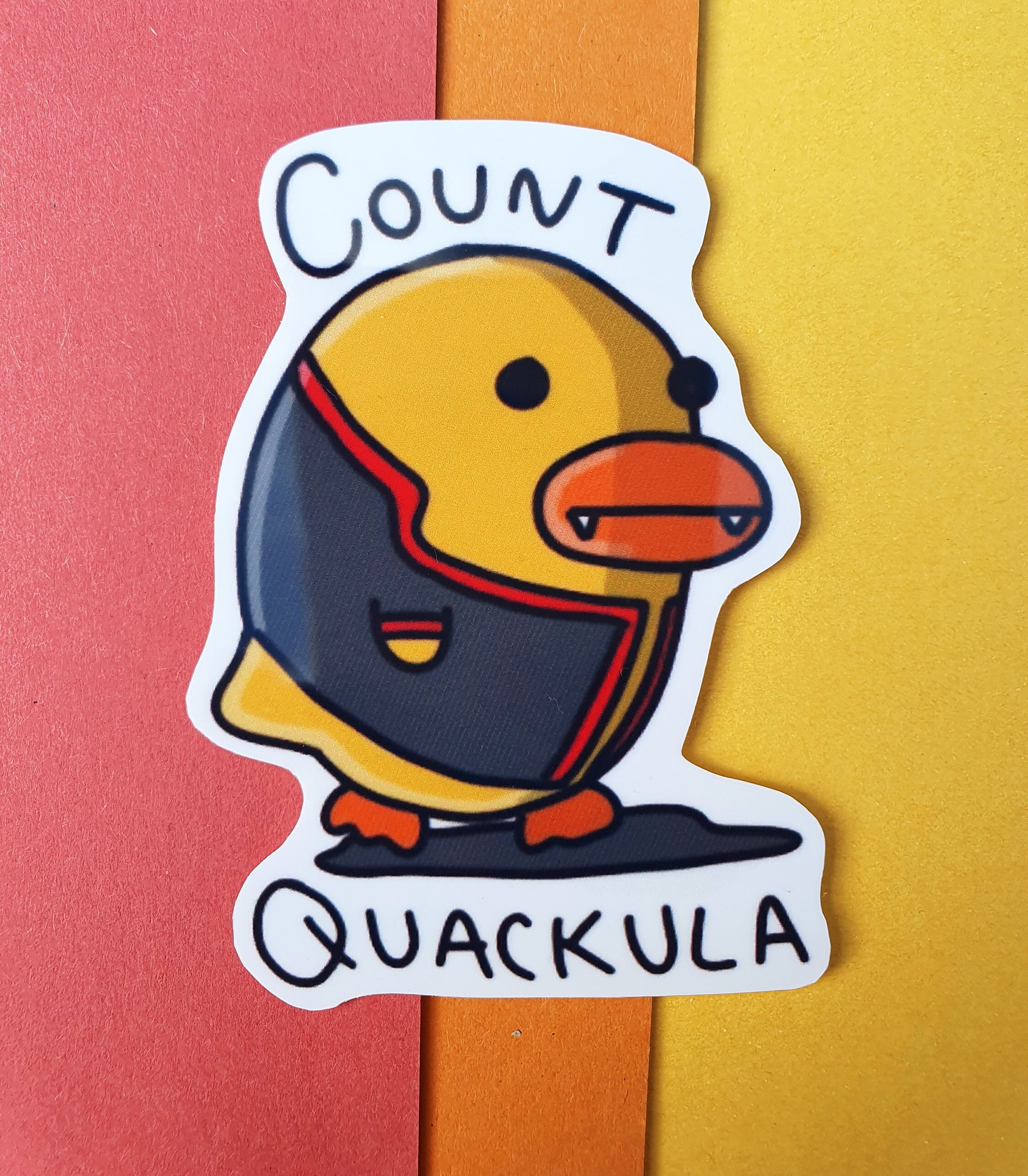 Count Quackula Duck Sticker Duck Pun Funny Ducks Glossy - Etsy UK