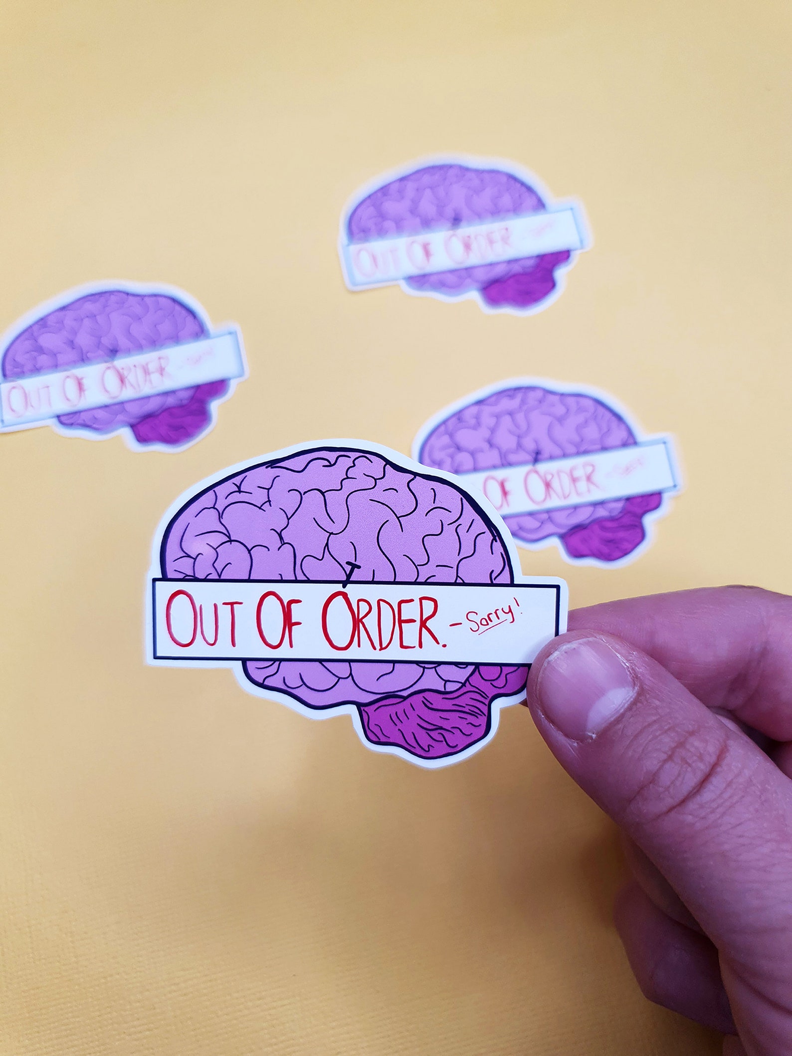 Brain Out of Order Sticker Mental Health ADHD - Etsy