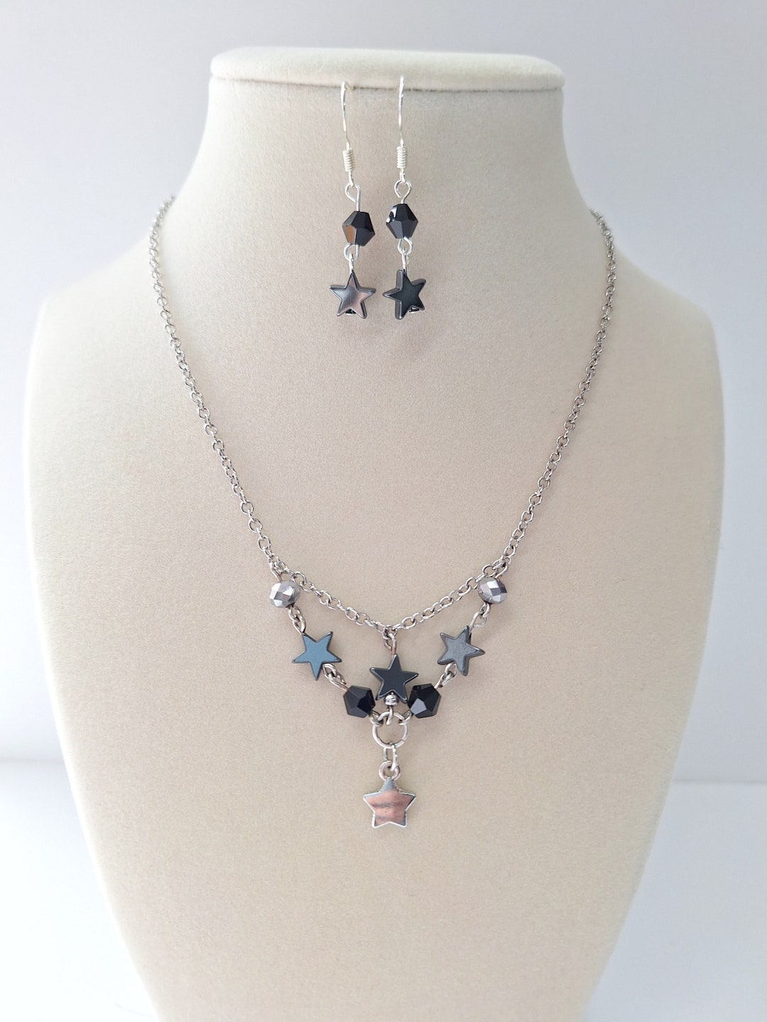 Cyberstar Necklace Set Star, Silver Jewelry Y2K Acubi Style Jewelry - Etsy