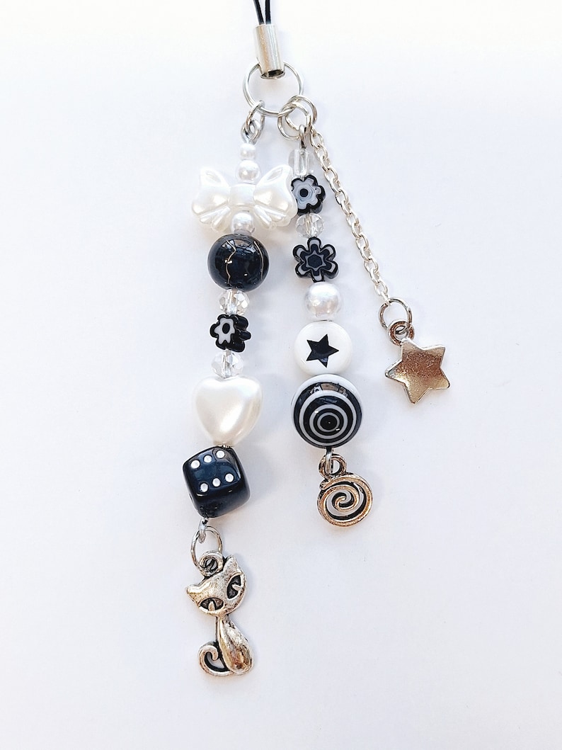 Black and White Aesthetic Phone Charm | Acubi Style Inspired | Dice ...