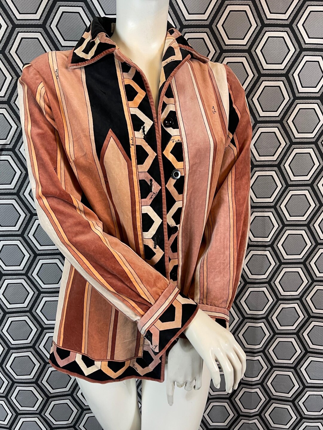 Emilio Pucci Vintage 70's Velvet Jacket Size 38 - Etsy