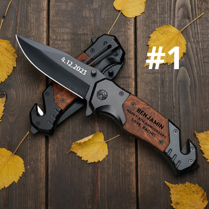 Firefighter Monogram Personalized Knife, Handmade Knives, Folding ...