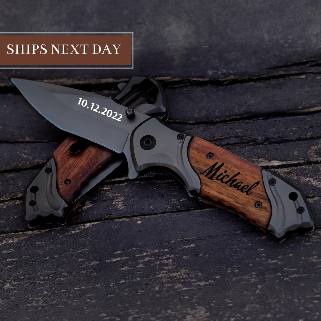 PERSONALIZED POCKET KNIFE - Custom Engraved Knife - Anniversary Gift ...