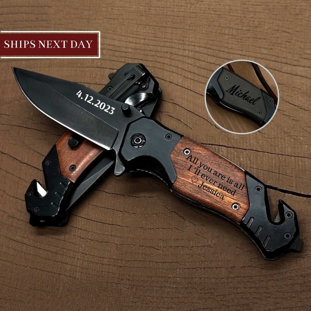 Birthday Gifts for Him, Engraved Knife, Pocket Knife Personalized ...