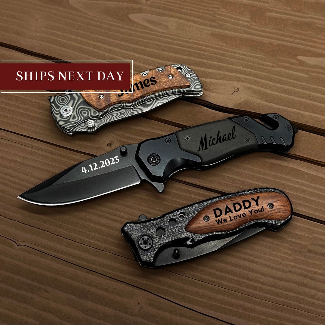 PERSONALIZED POCKET KNIFE - Custom Engraved Knife - Anniversary Gift ...