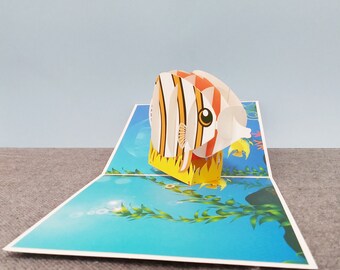 Fish Pop up Card - Etsy