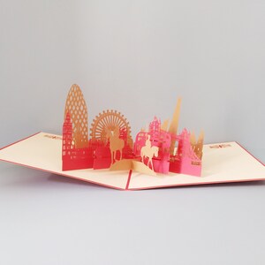 England, 3D Pop-up Card, 3D Greeting Card, Pop Out Card, Paper Craft ...