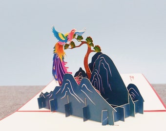 Phoenix Pop up Card - Etsy