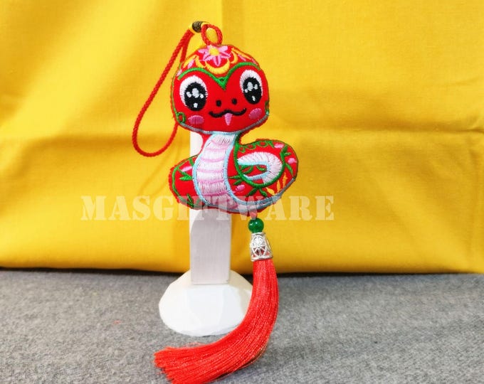 Hanging Stitched Snake Ornament With Tassel, Hanging Decoration, Car ...