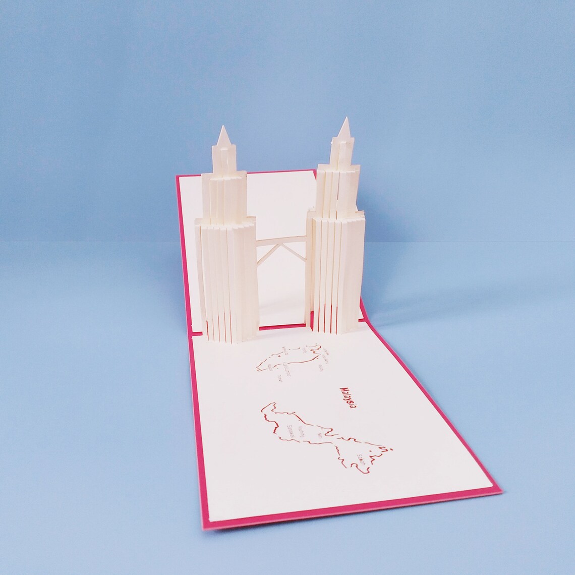 Petronas Twin Towers 3D Pop-up Card 3D Greeting Card Pop - Etsy